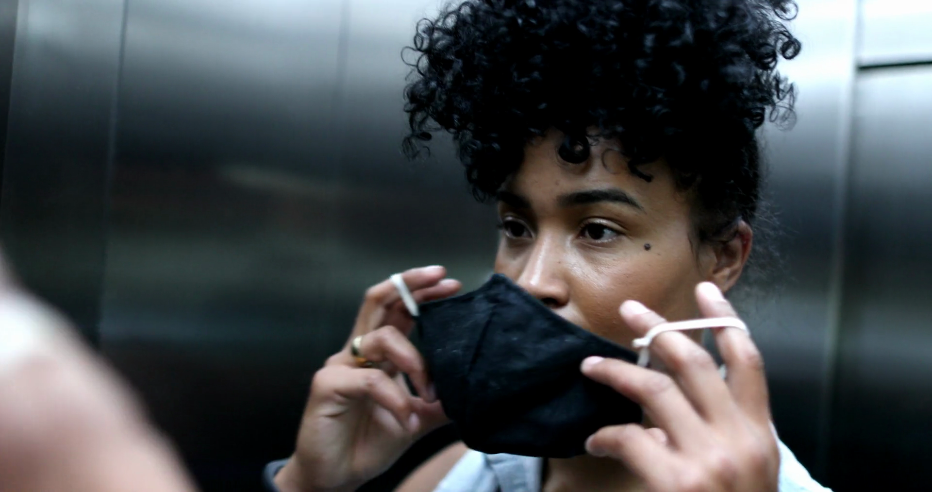 Female Commuter Wearing Face Mask Inside Stock Footage SBV-348480629 ...