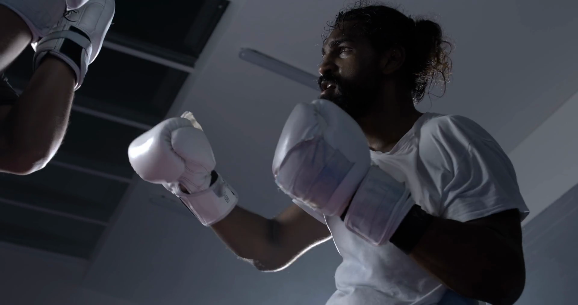 Fighter Punching Opponent In Slow Motion Low Stock Footage SBV ...