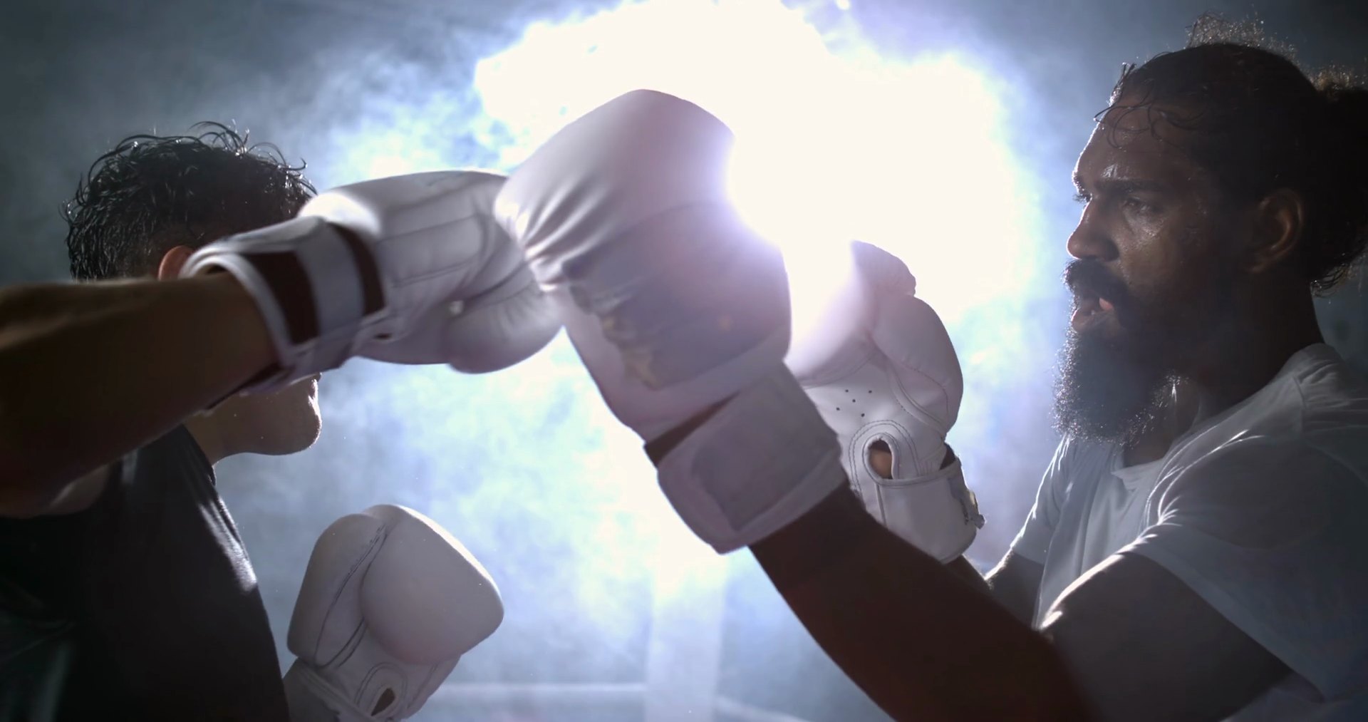 Fighter Punching Opponent In Face In Super Stock Footage SBV-348626359 ...