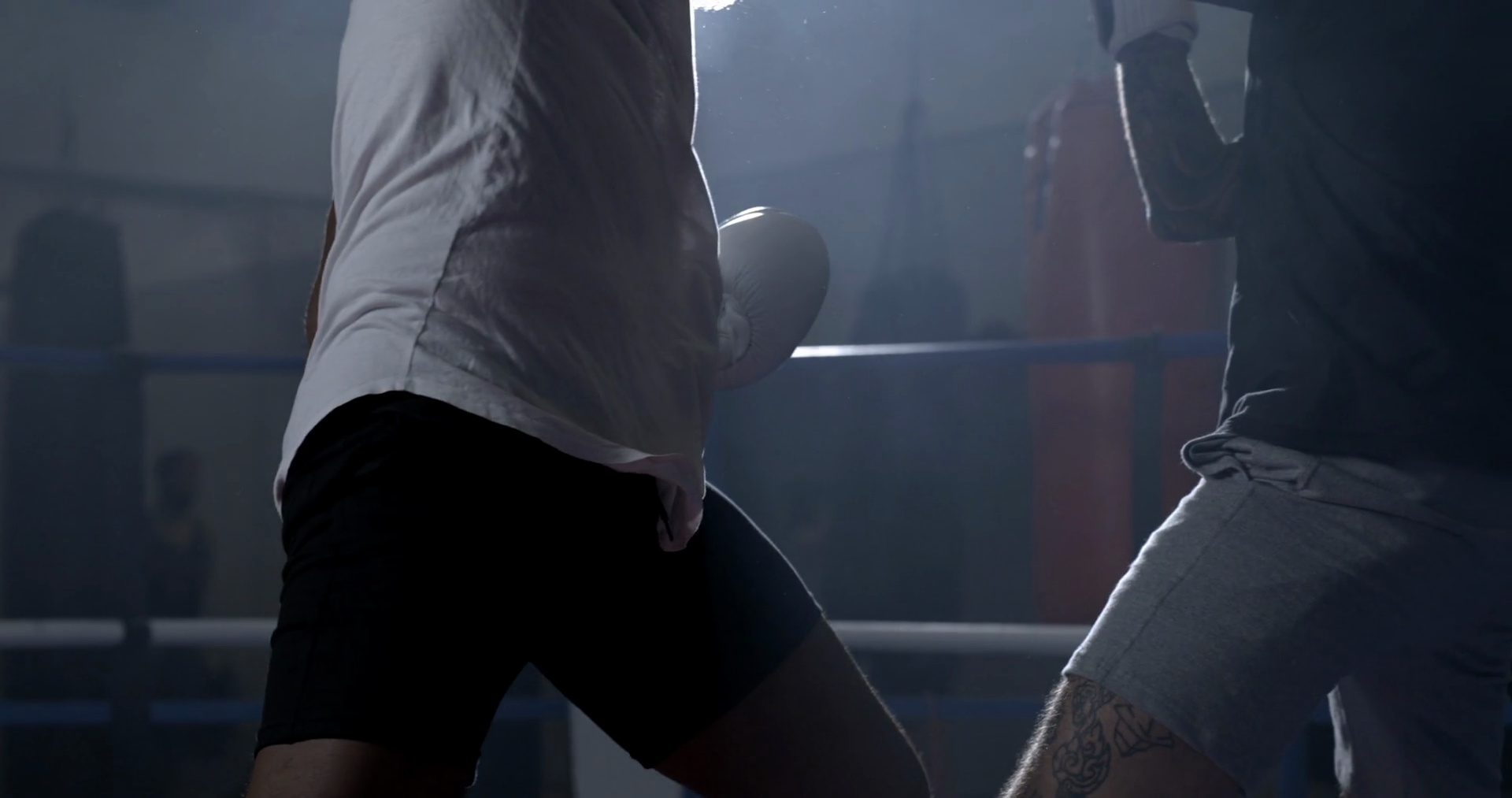 Fighter Punching Opponent In Stomach Inside Stock Footage SBV-348820737 ...