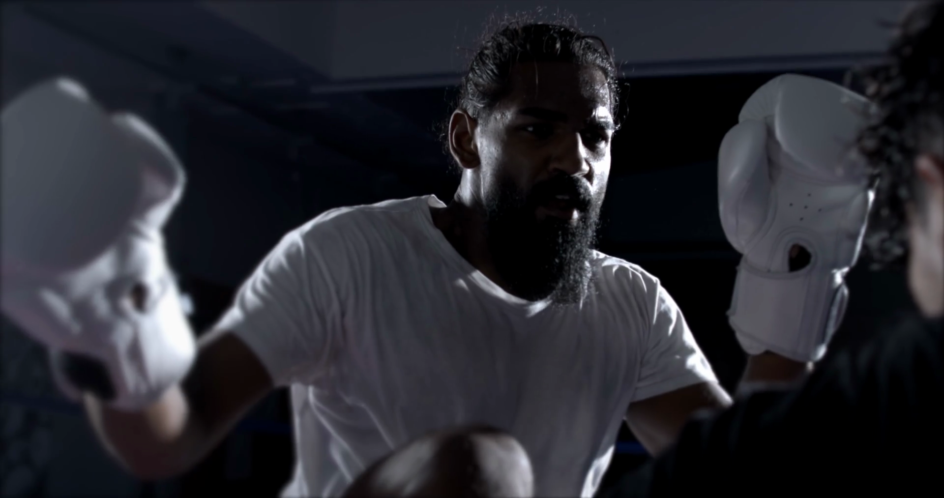 Fighter Punching Opponent Inside Ring Stock Footage SBV-348605381 ...