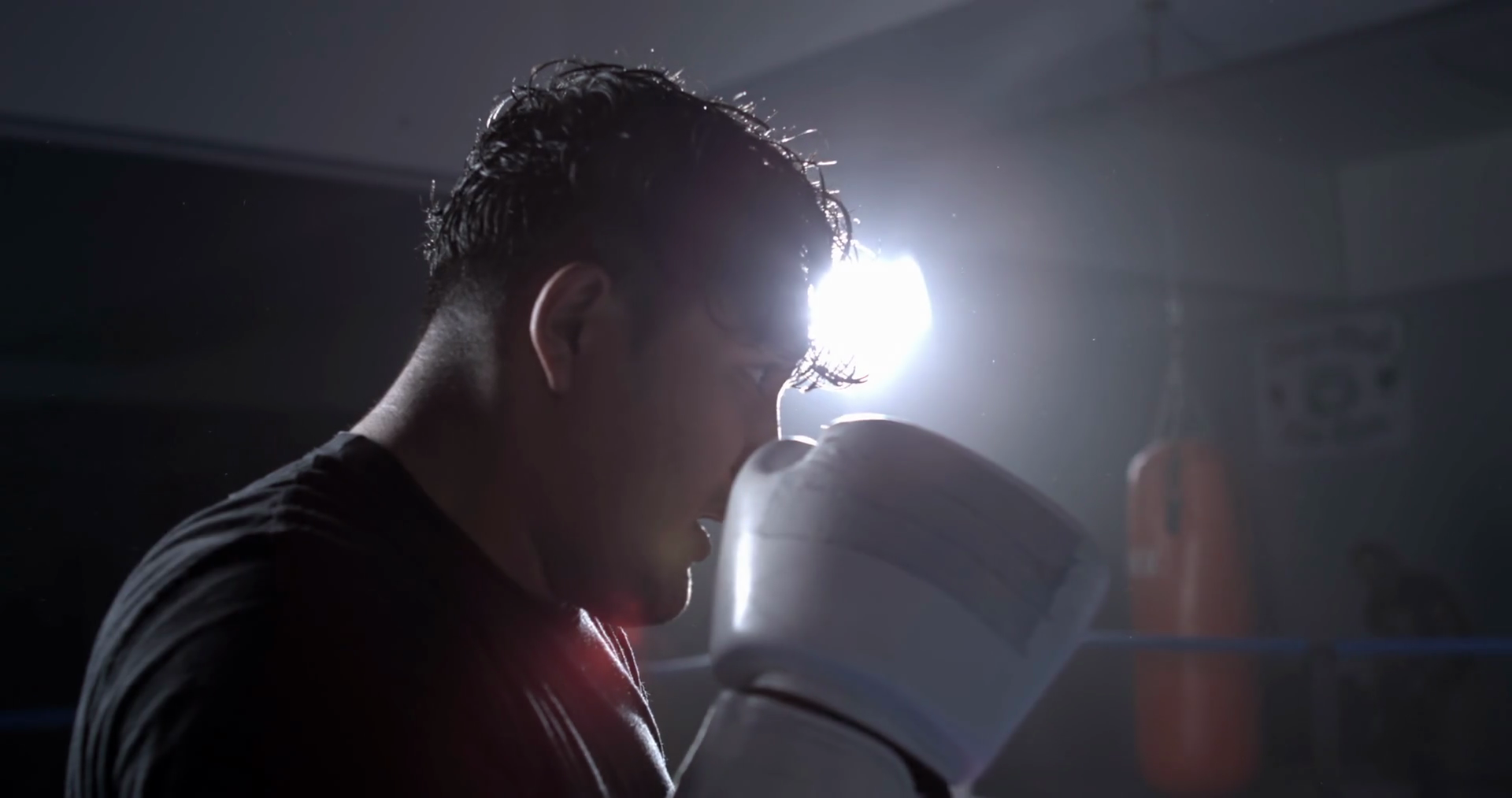 Fighter Receiving Leg Kick Inside Boxing Stock Footage SBV-348605407 ...