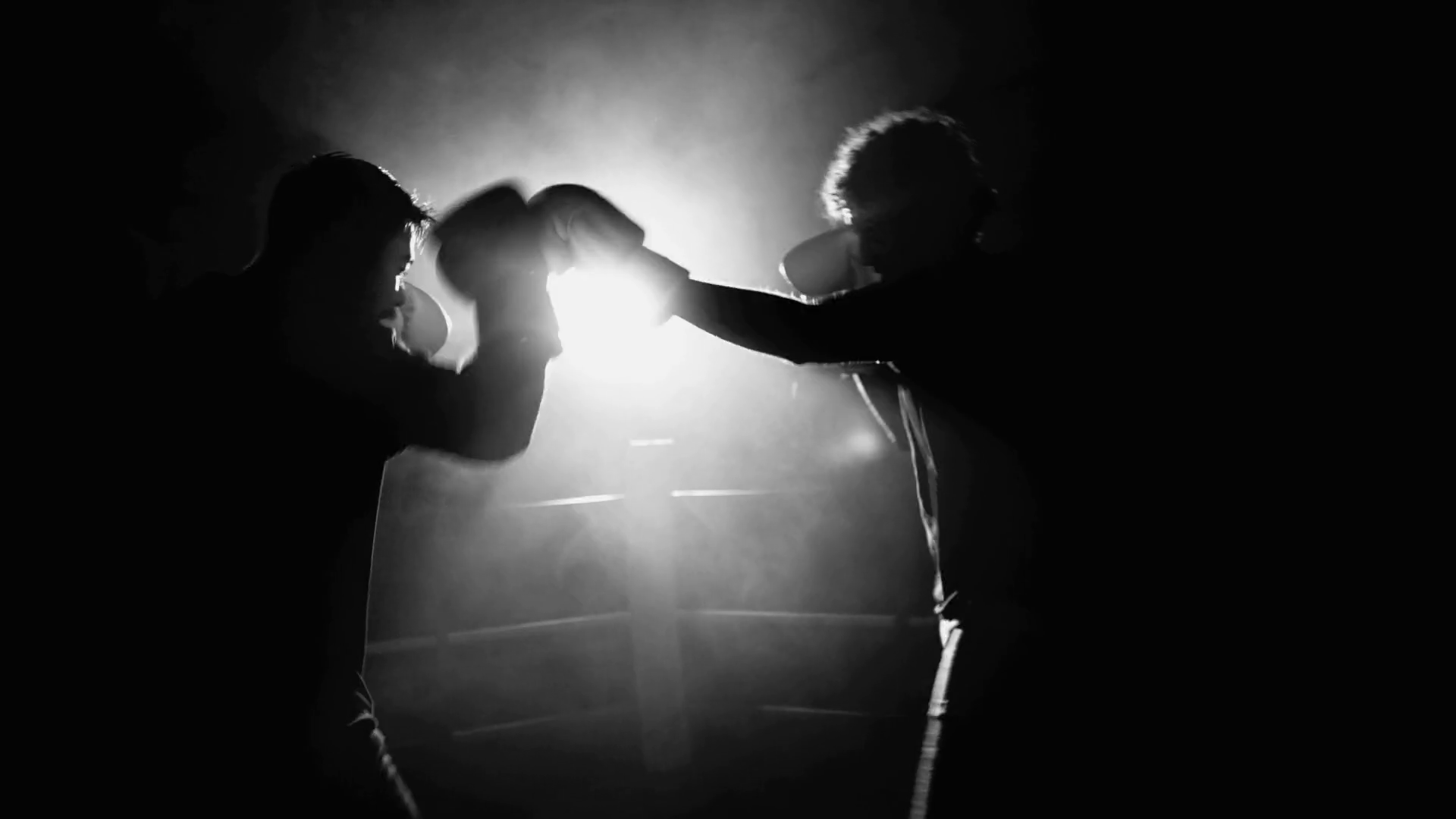 Dramatic Fight Between Two Boxers Inside Stock Footage SBV-348703913 ...