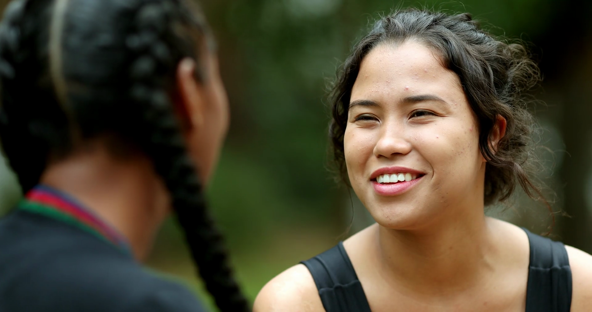 Friends Speaking Outside Female Girlfriends Stock Footage SBV-348504856 ...