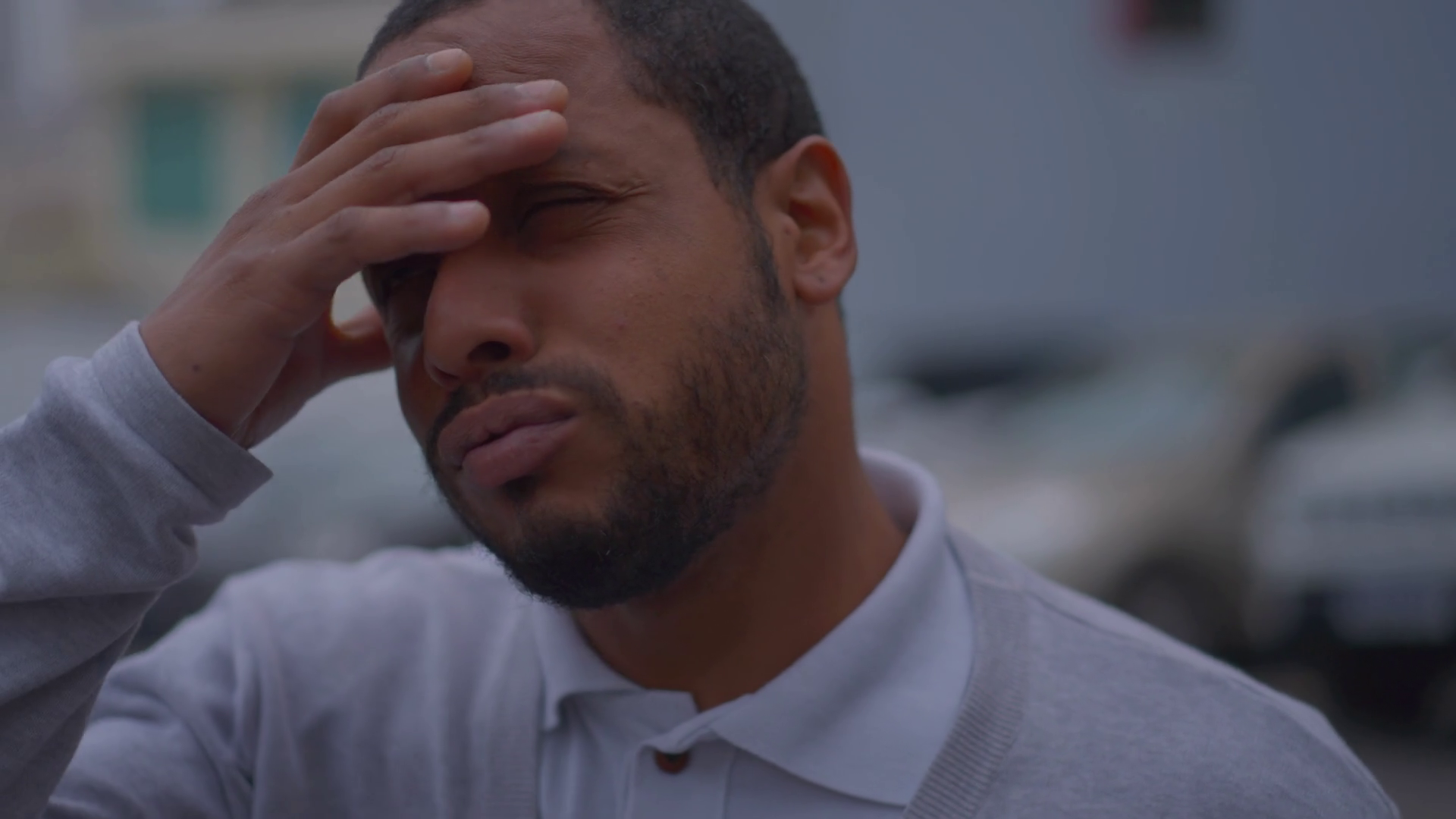 Distressed Young Man Outdoors Expressing Stock Footage SBV-348411435 ...