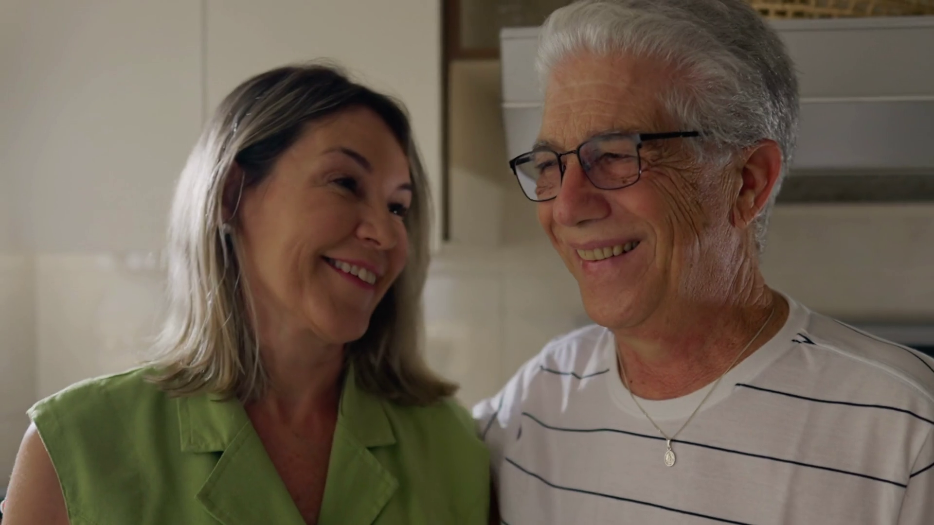 Kitchen Happiness: Older Couple Poses Stock Footage SBV-348401197 - Storyblocks