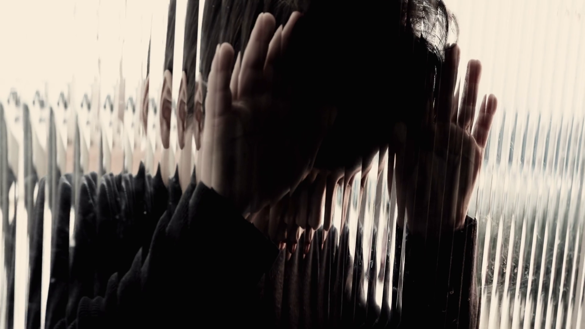 Sad Child Feeling Mentally Trapped Behind Stock Footage SBV-348718692 ...