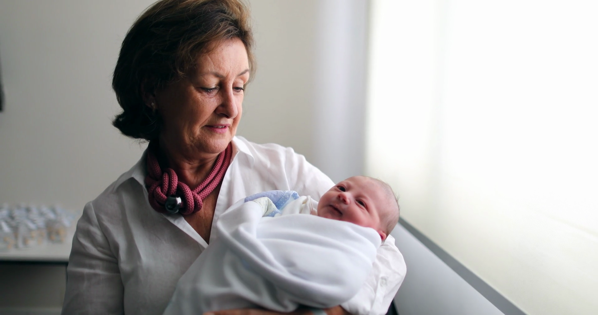 Generational Connection: Grandmother Holding Stock Footage SBV ...