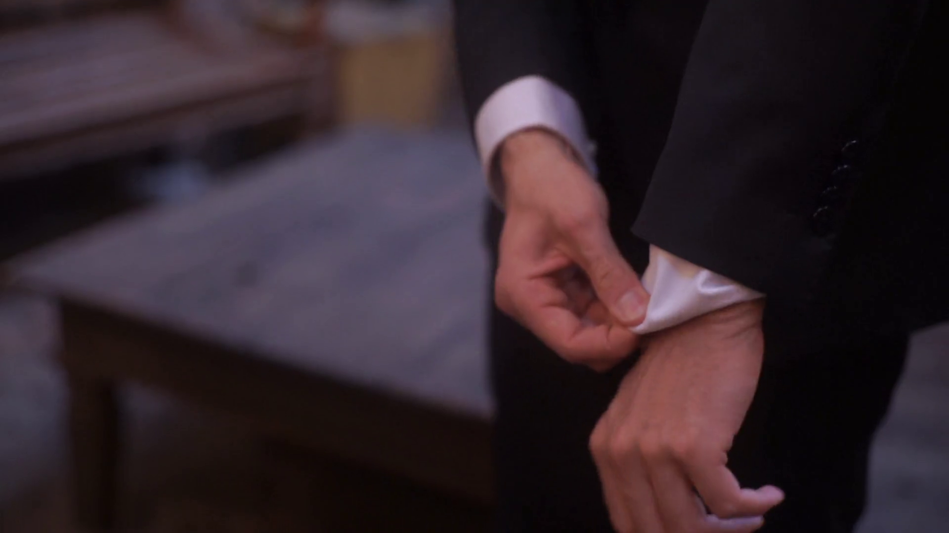 Groom Buttoning Cuff On Sleeve Of White Stock Footage SBV-348489422 ...