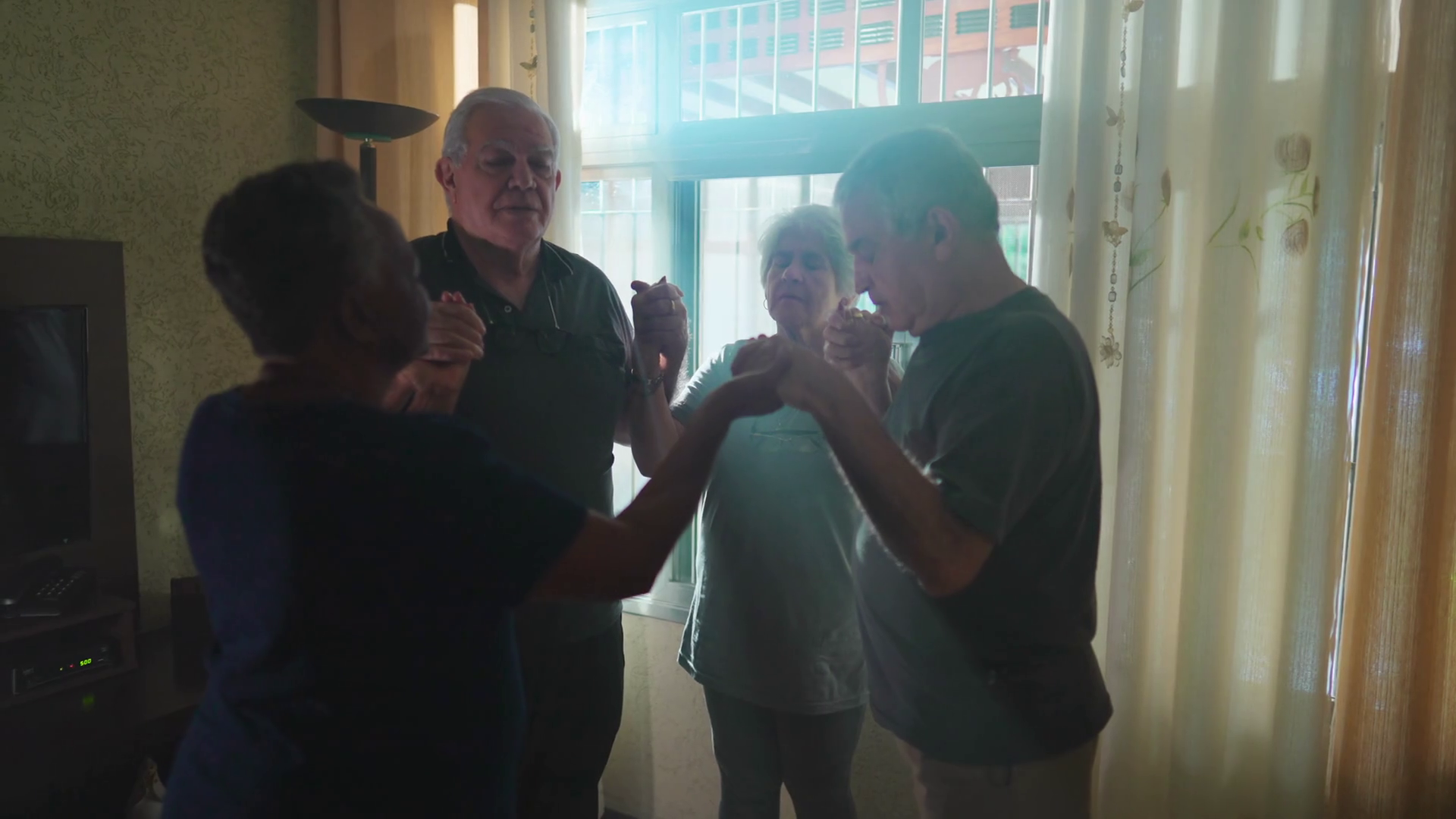 Group Of Seniors Praying Together At Home Stock Footage SBV-348614693 ...