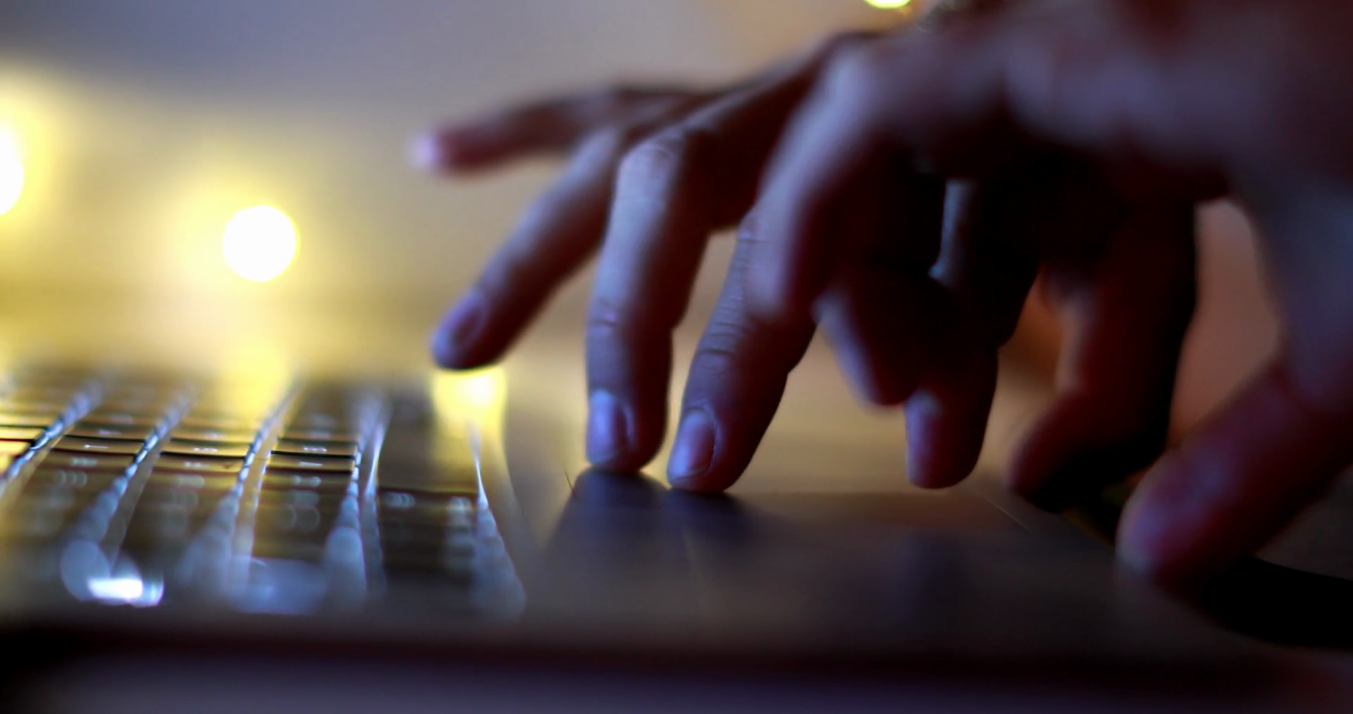 Hand Scrolling On Laptop At Night Stock Footage SBV-348547482 - Storyblocks