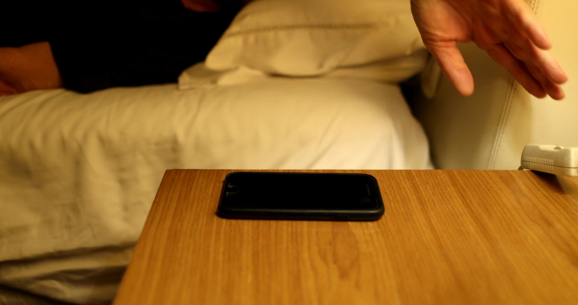 Hand Turning Nightstand Lamp Light Off Stock Footage SBV-348781612 ...