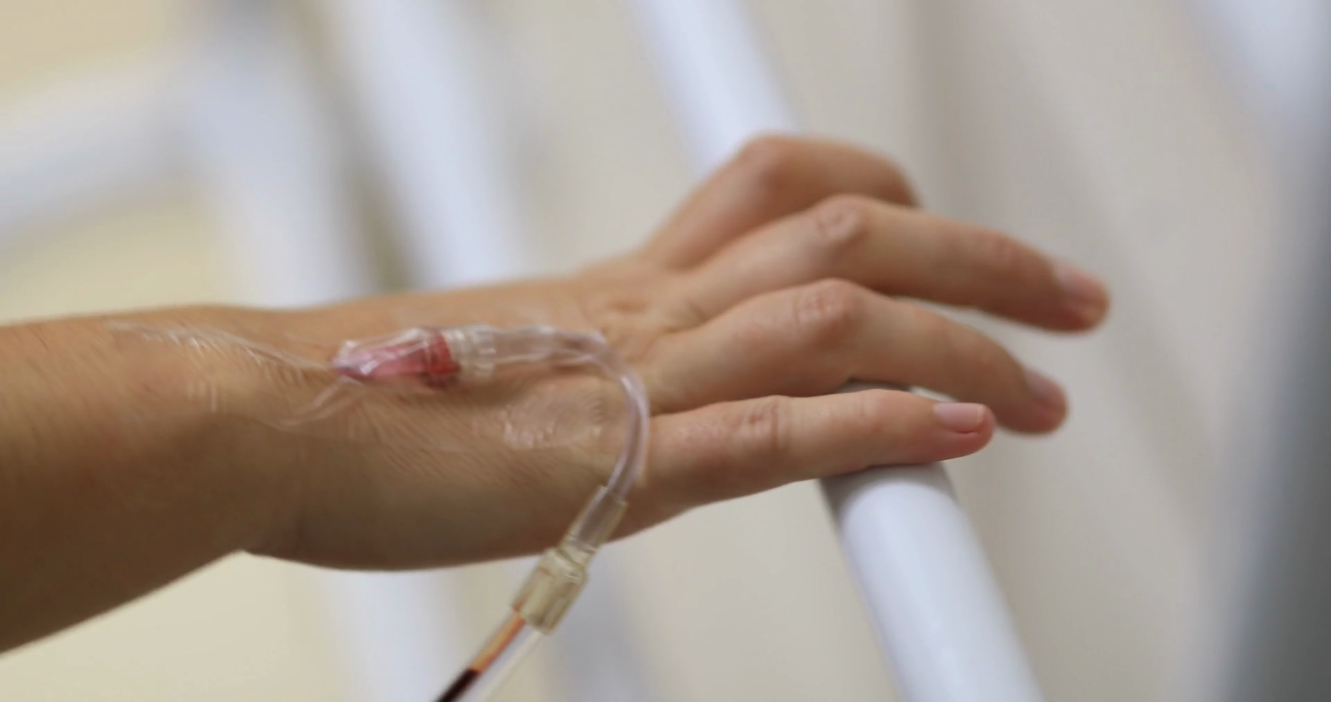 Medical Support: Hand Holding Iv Drip Bar At Stock Footage SBV ...
