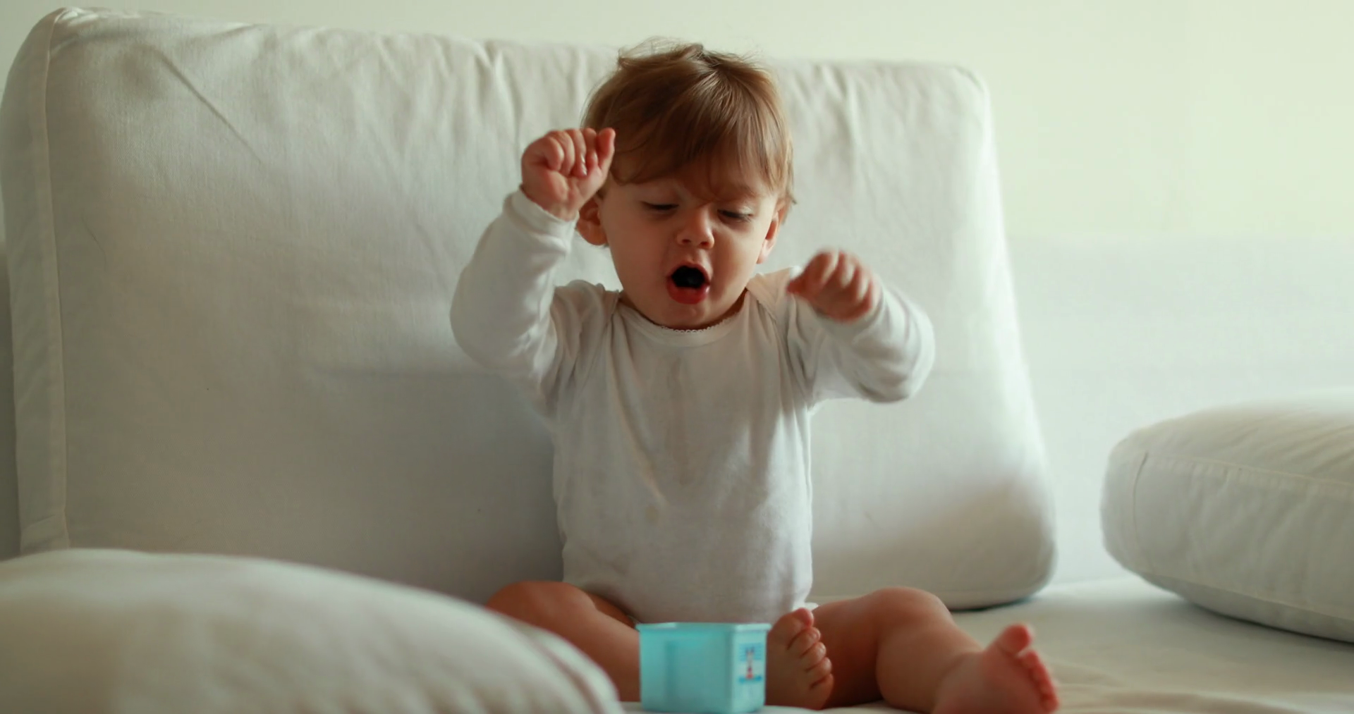 Happy Baby Clapping Hand Infant Boy Seated Stock Footage SBV-348540920 ...