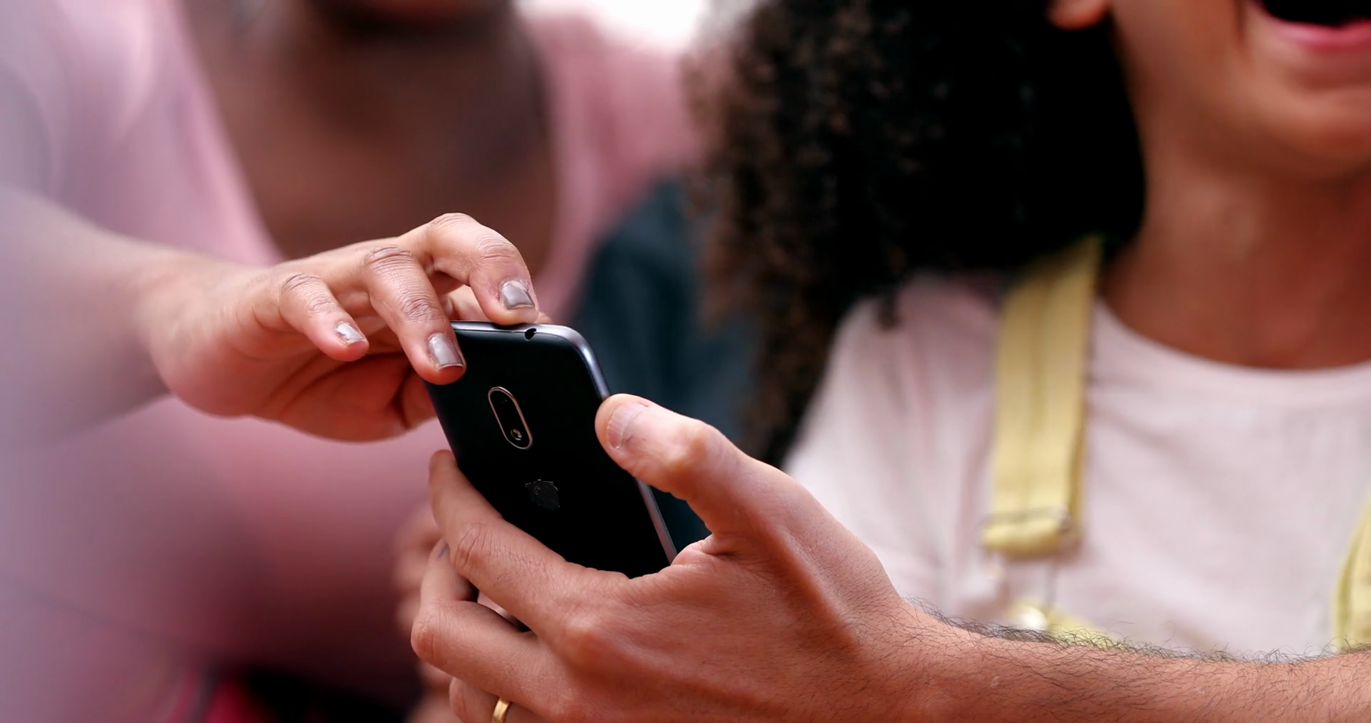 Happy Family Looking At Mobile Phone Parents Stock Footage SBV ...