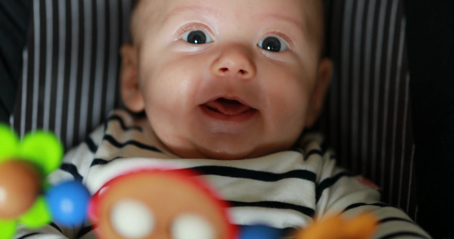 Rocker Delight: Happy Joyful Baby Toddler Stock Footage SBV-348425414 ...