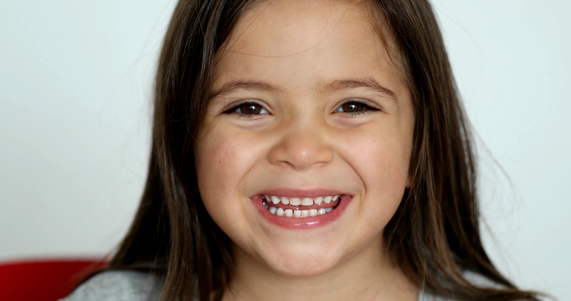 Happy Little Girl Child Face Close Up Smiling Stock Footage SBV ...