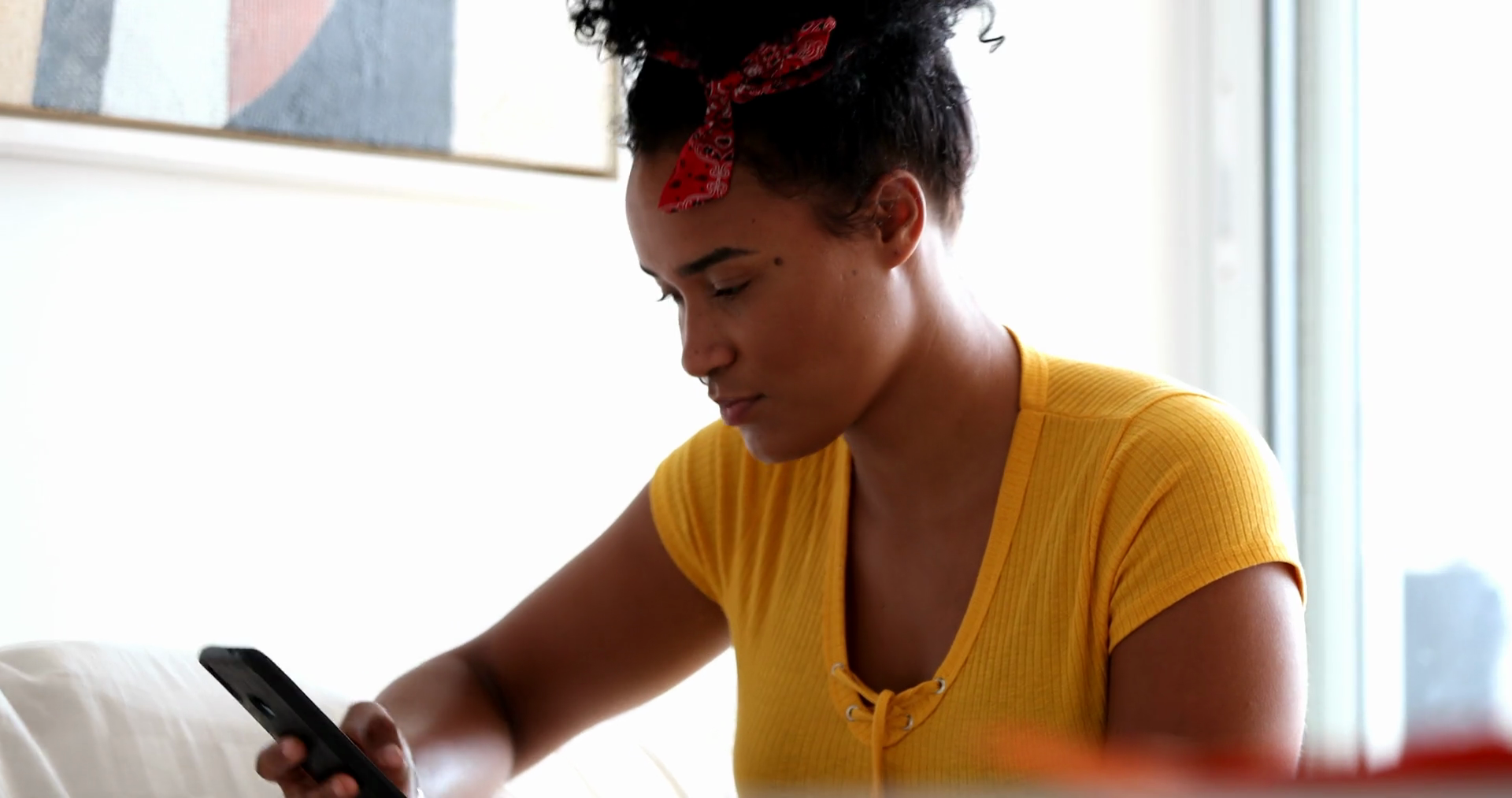 Happy Smiling Mixed Race Woman Celebrate Stock Footage SBV-348483035 ...