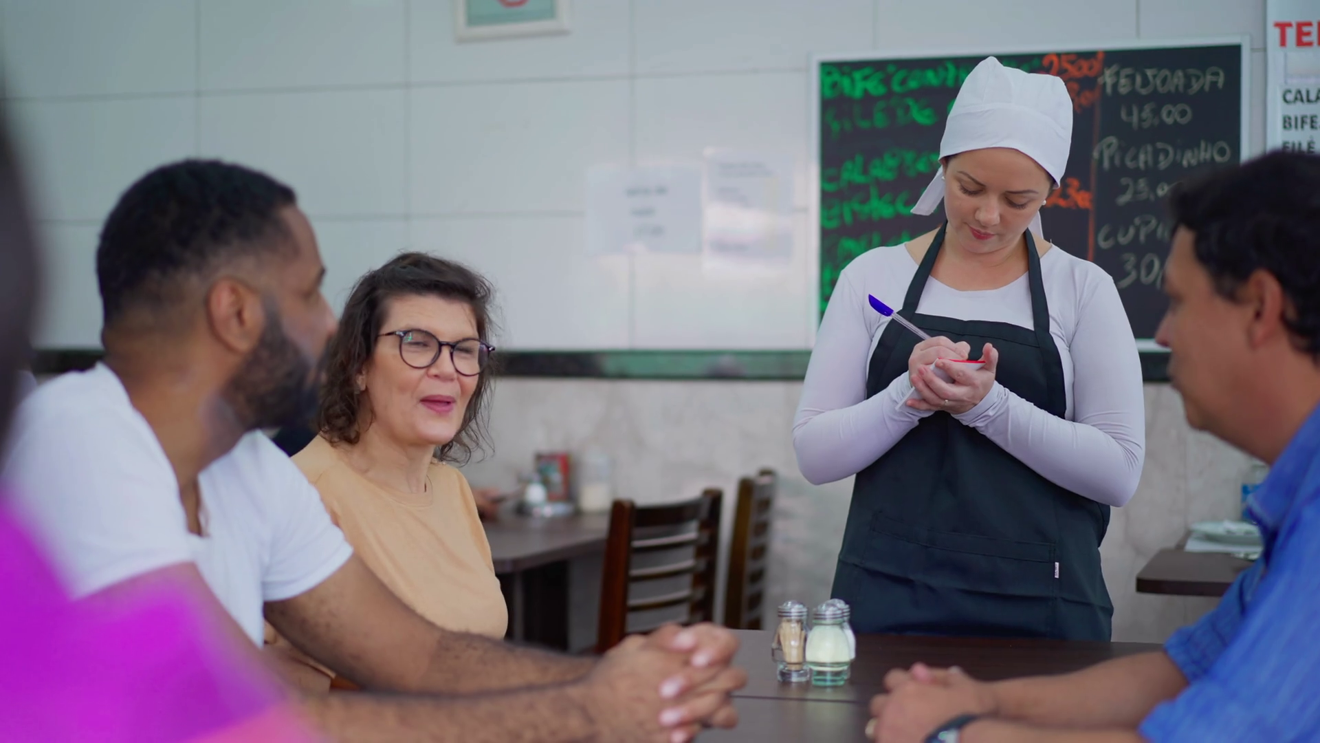 Restaurant Scene Of Customers Ordering Food Stock Footage SBV-348567124 ...
