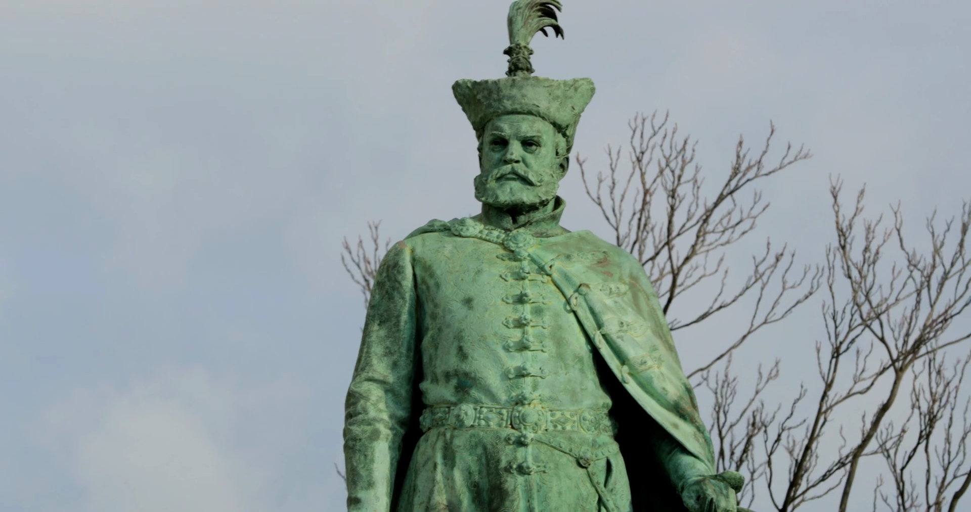 Individual Statue Of Medieval European Hero Stock Footage SBV-348585167 ...