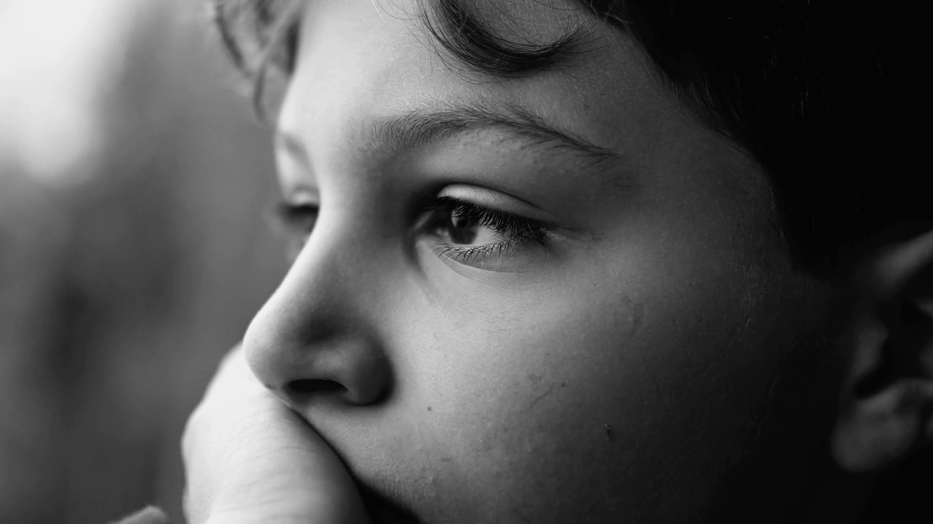 Sad Depressed Child Looking Out At Public Stock Footage SBV-348572691 ...
