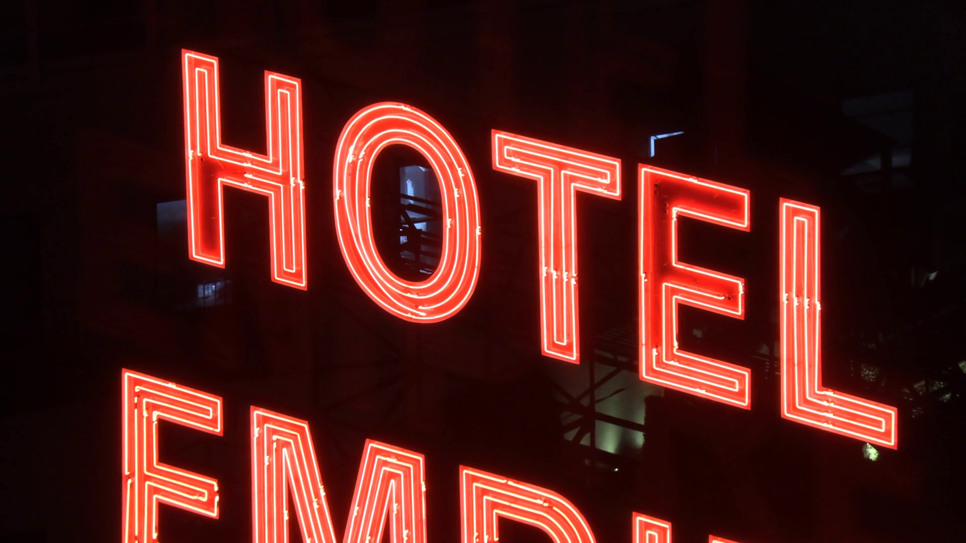 Hotel Word Light Sign Exterior Stock Footage SBV-348791973 - Storyblocks