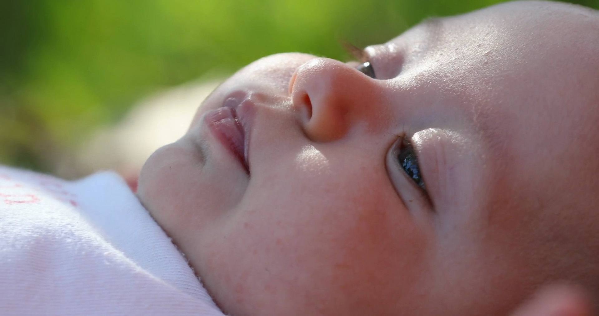 Infant Baby Face Lying In Grass Outdoors Stock Footage SBV-348784264 ...