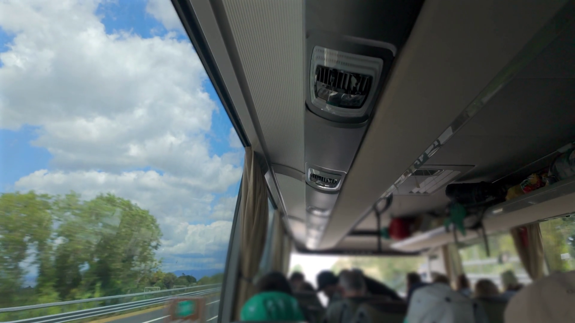 Interior View Of Moving Tour Bus With Stock Footage SBV-352601153 ...