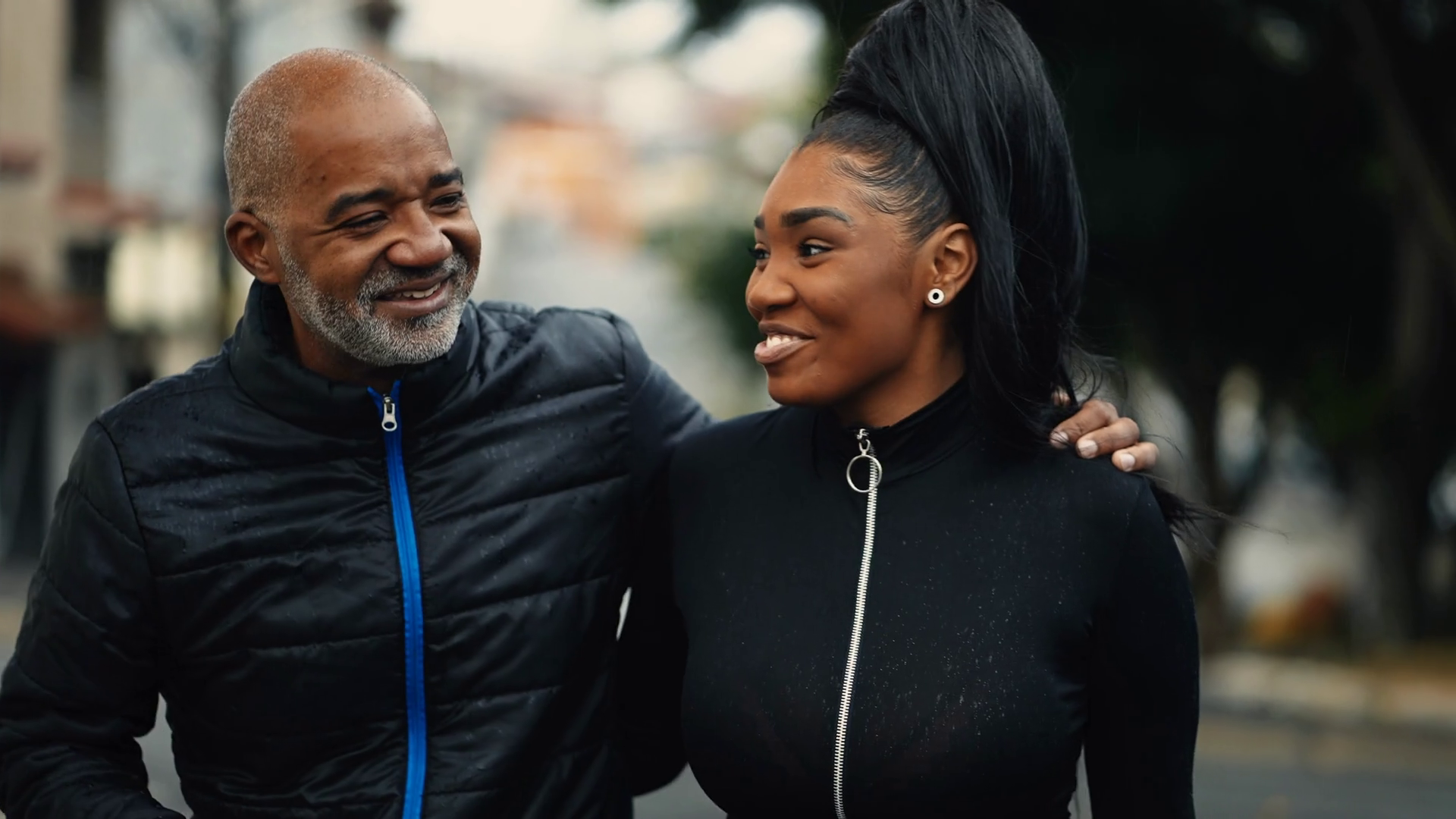 Joyful Middle Aged Dad Talking With Teenage Stock Footage SBV-348792365 ...