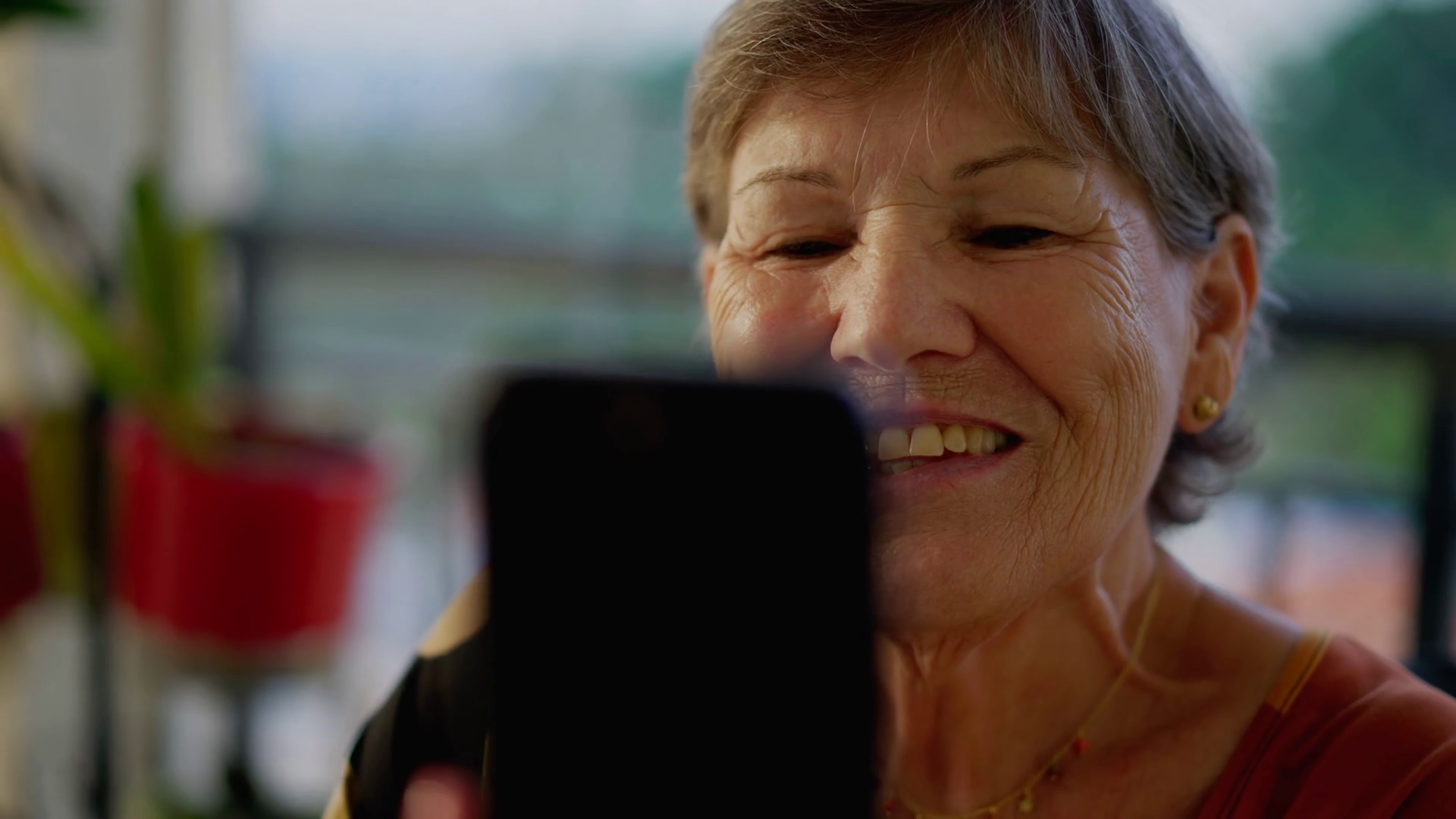 Joyful Video Connection Scene Of Older Stock Footage SBV-348581073 ...