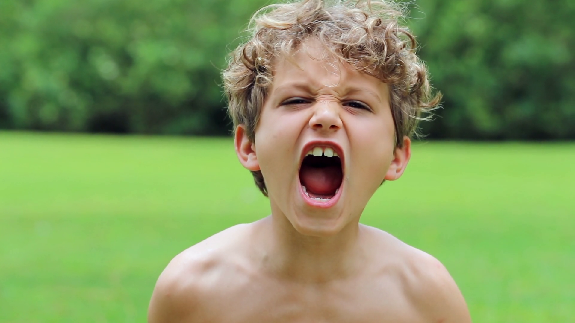 Kid Screaming In Ultra Slow Motion Stock Footage SBV-352405355 ...