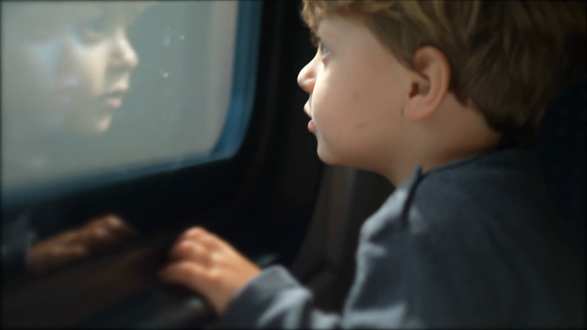 Little Boy Traveling Train Staring Outside Stock Footage SBV-348849692 ...