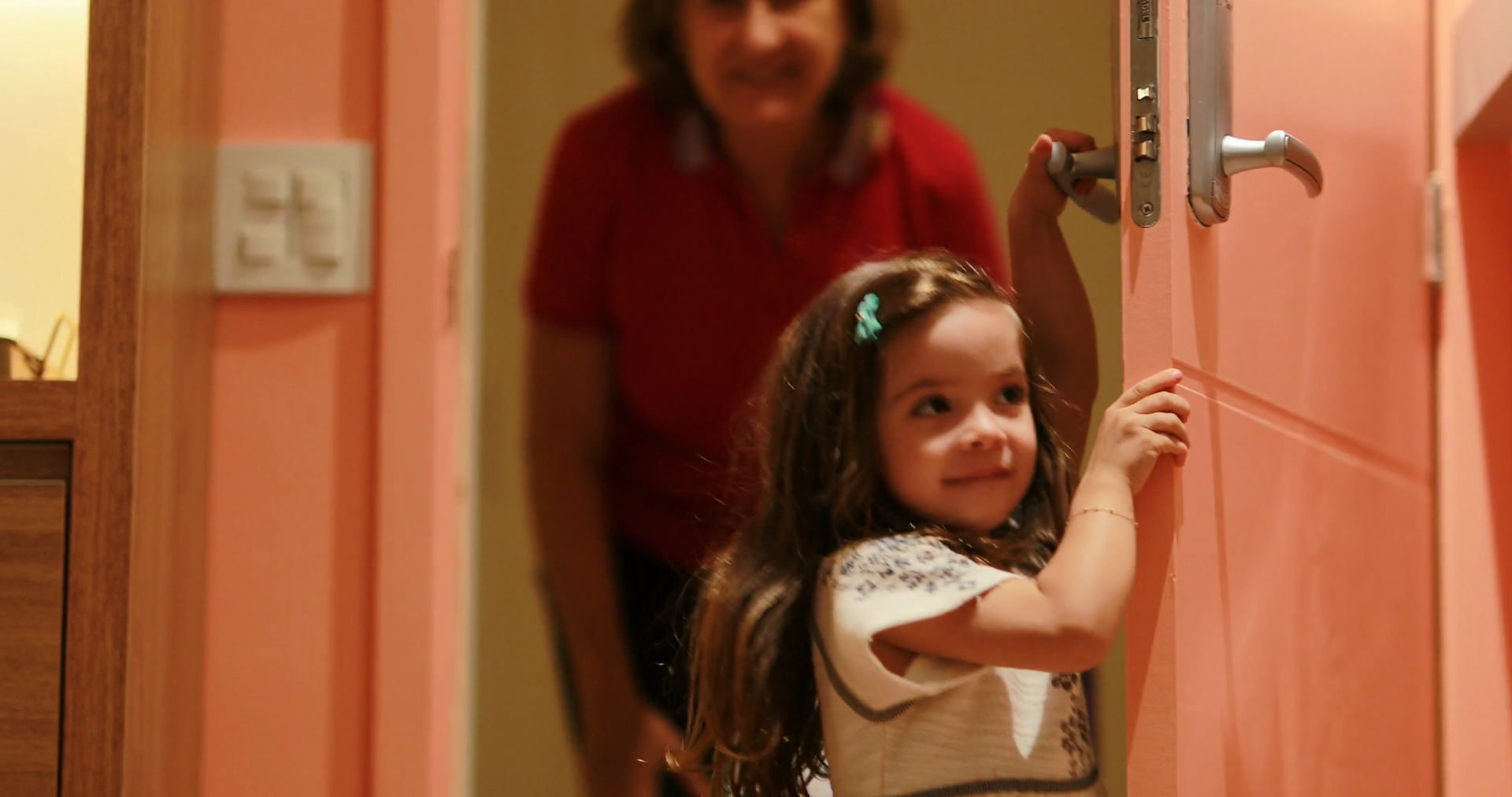 Welcoming Embrace: Little Girl Child Opening Stock Footage SBV ...