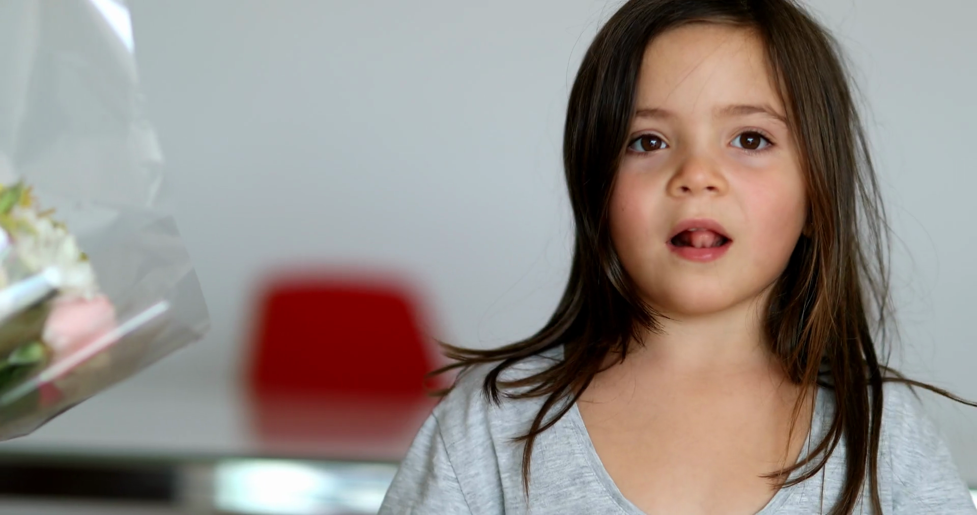 Little Girl Grimacing To Camera Sticking Stock Footage SBV-348825732 ...