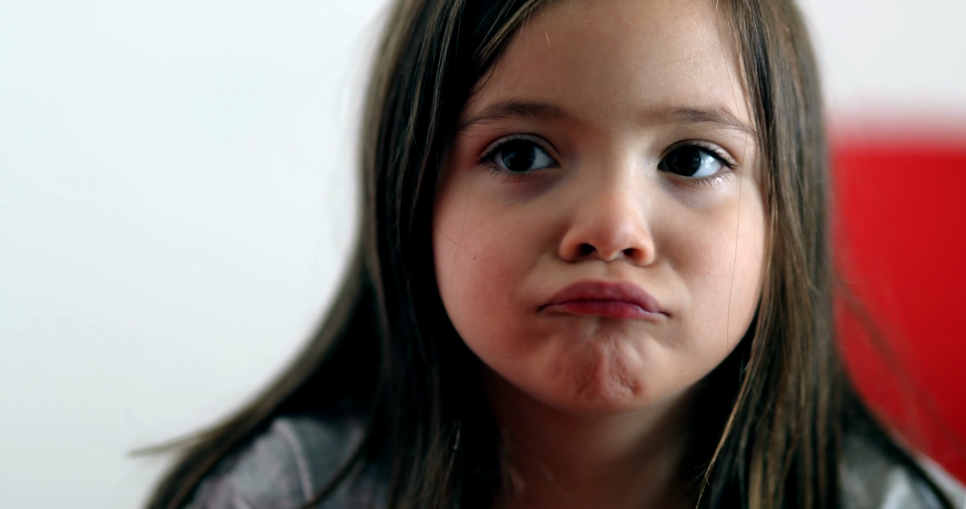 Little Girl Sad Face Emotion Close Up Stock Footage SBV-348826036 ...