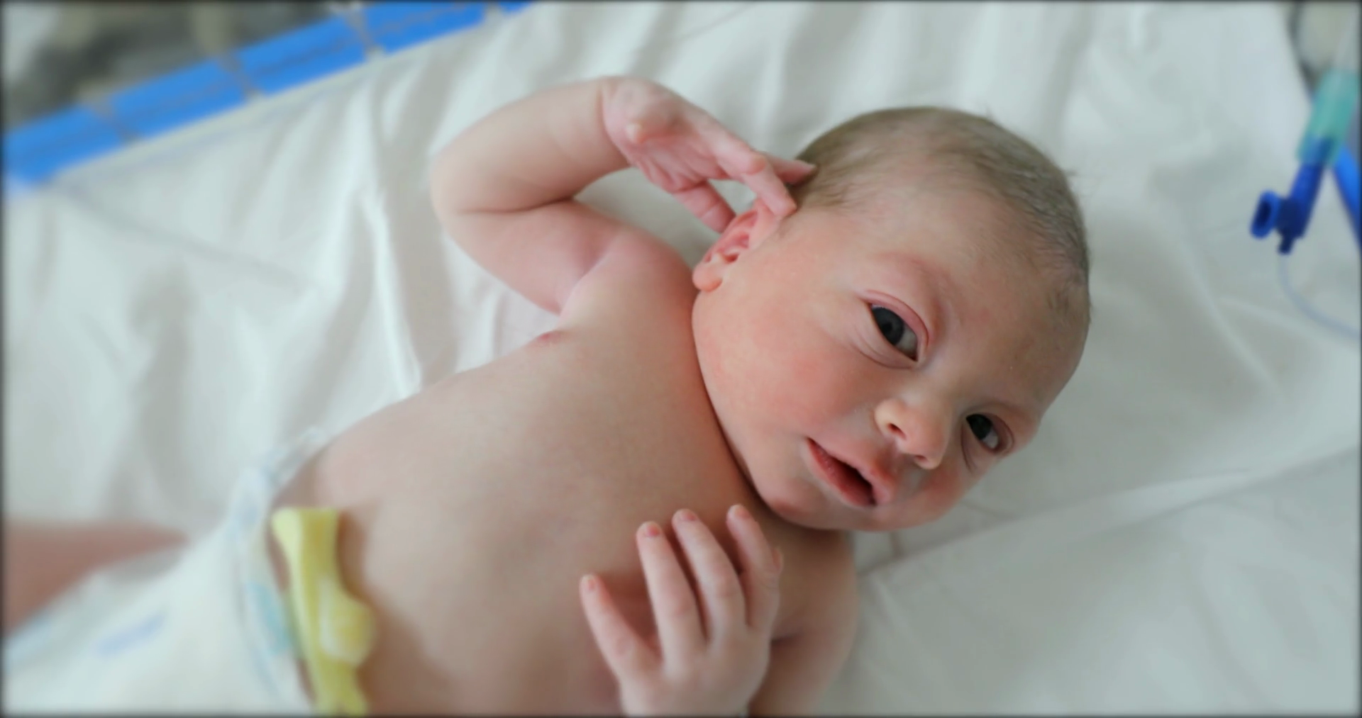 Debuting Arrival: Tiny Newborn Baby At Stock Footage SBV-348433393 ...