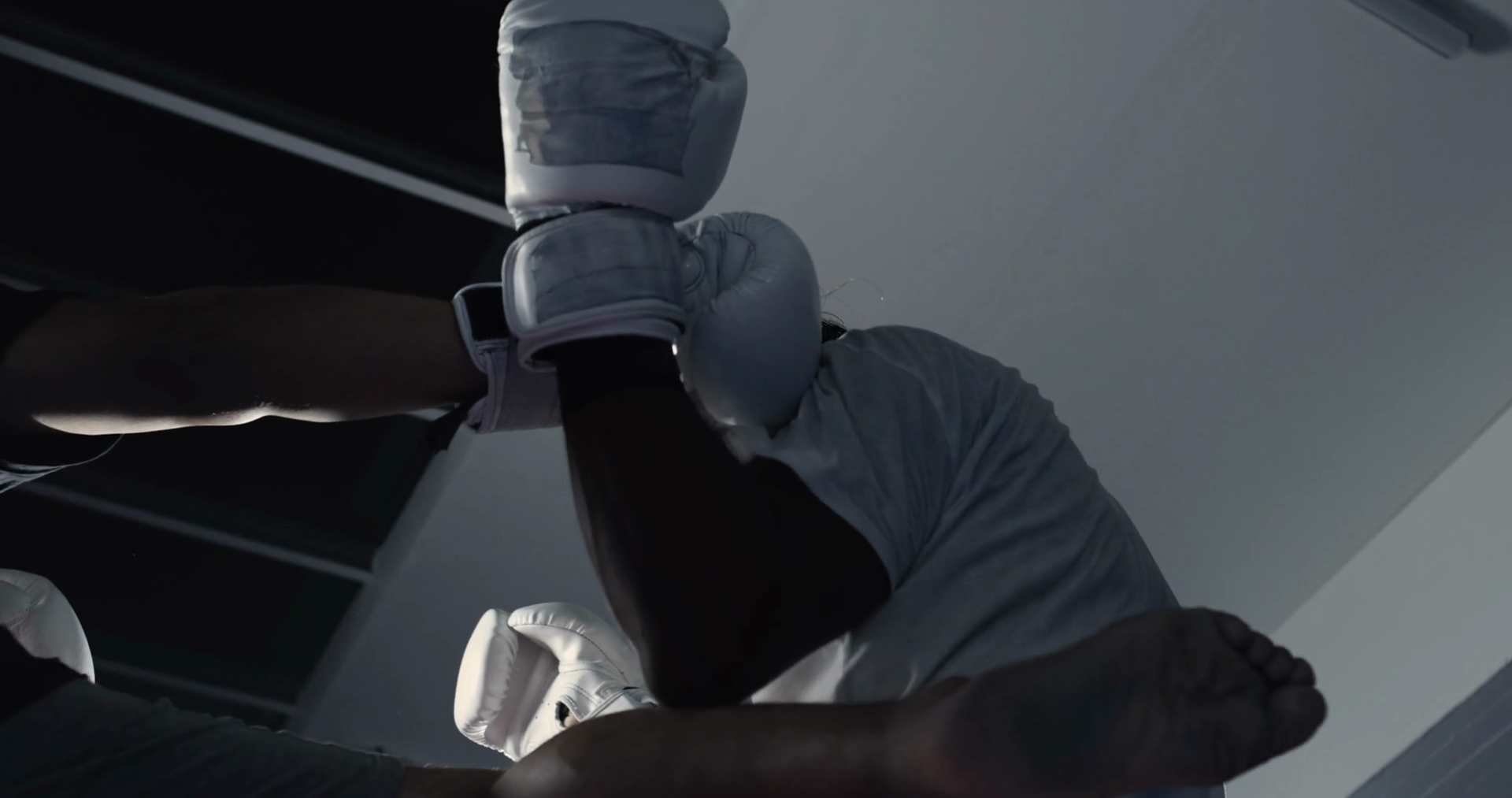 Low Angle Shot Of Fighters Punching Kicking Stock Footage SBV-348626078 ...