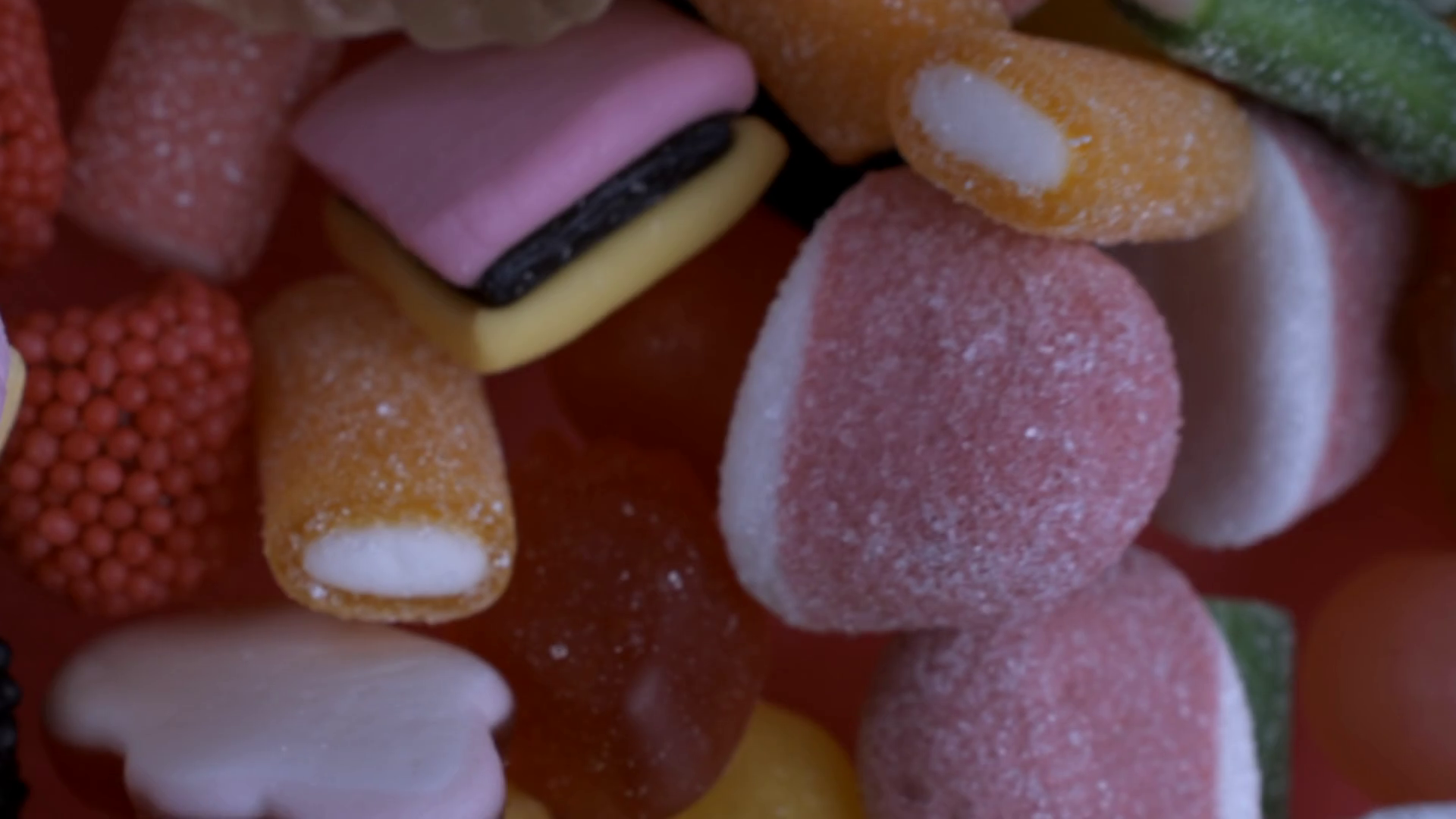 Macro Candies Flying In Air Toward Camera In Stock Footage SBV ...