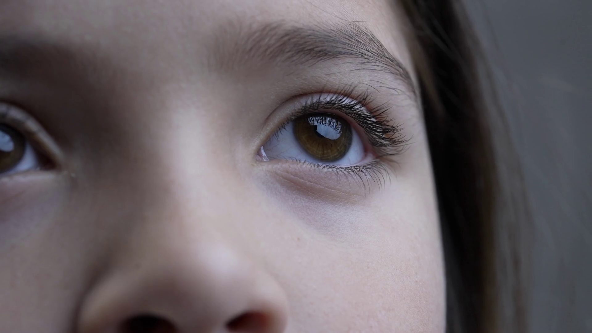 Macro Close Up Of Child Eye Gazing Upwards Stock Footage SBV-348808189 ...