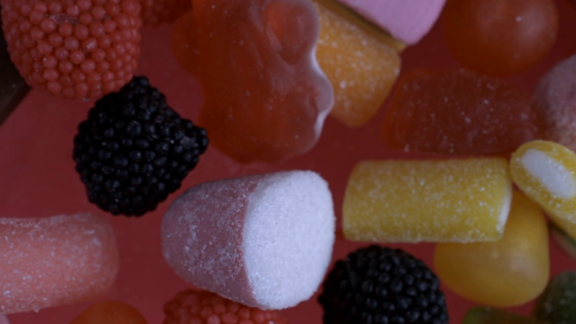 Macro Detail Of Candies Flying Towards Stock Footage SBV-348819581 ...
