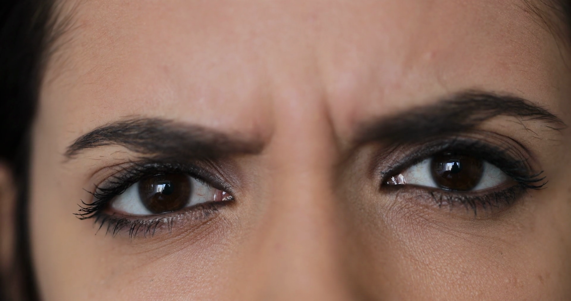 Macro Eyes Of Hispanic Girl With Confused Stock Footage SBV-348503032 ...