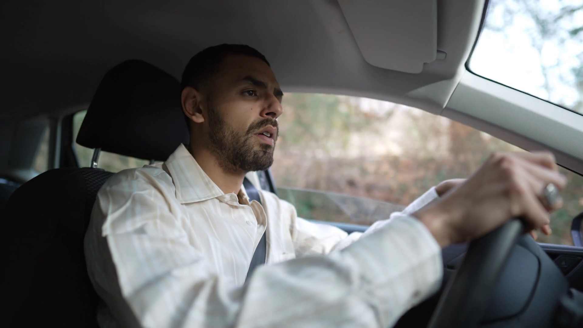 Man Driving Car Male Driver Inside Car Stock Footage SBV-348732517 ...