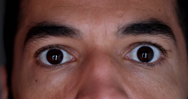 Scared Man Eyes Stock Footage: Royalty-Free Video Clips - Storyblocks