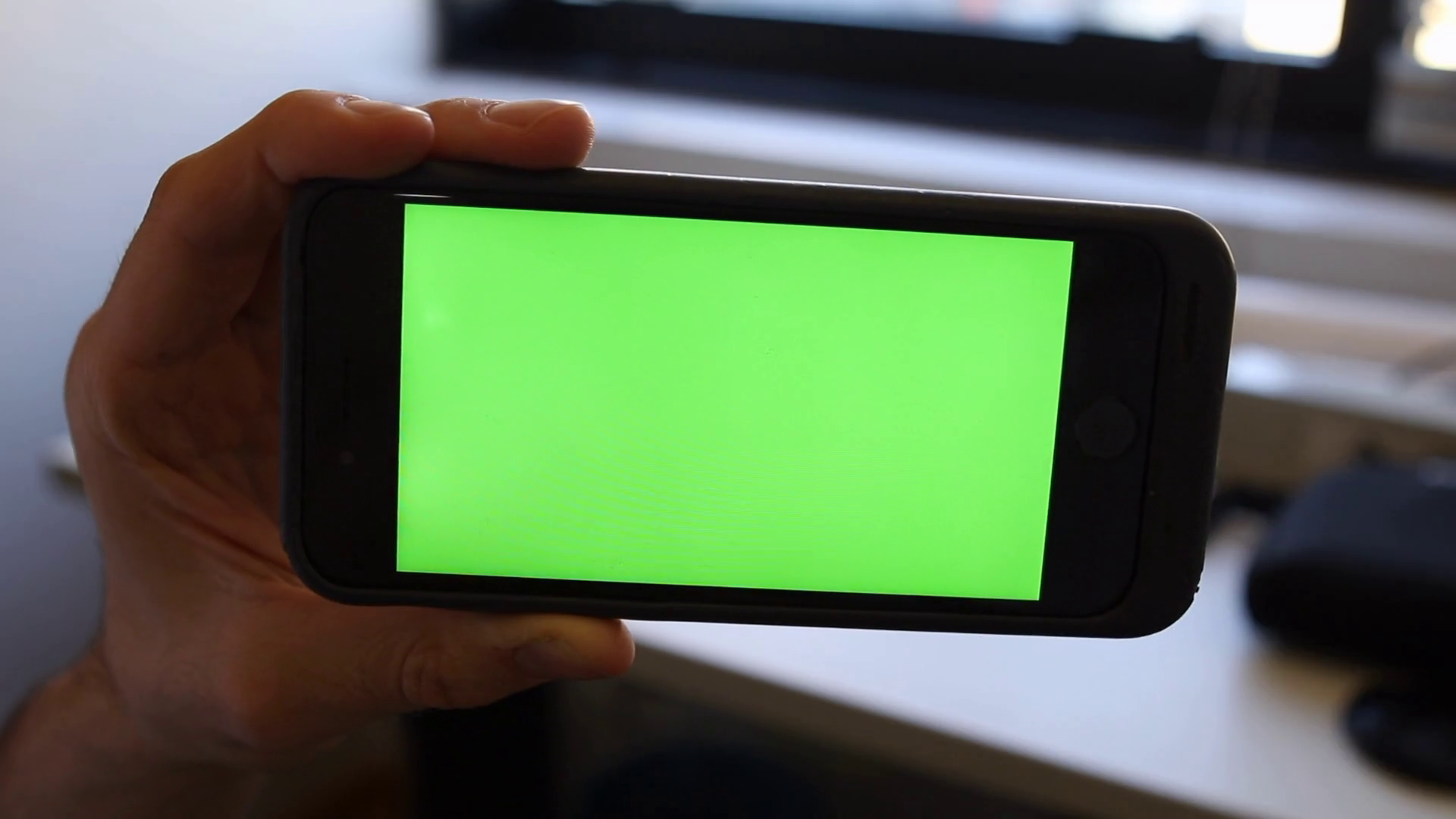 Man Holding Cellphone Green Screen Person Stock Footage SBV-348477432 ...