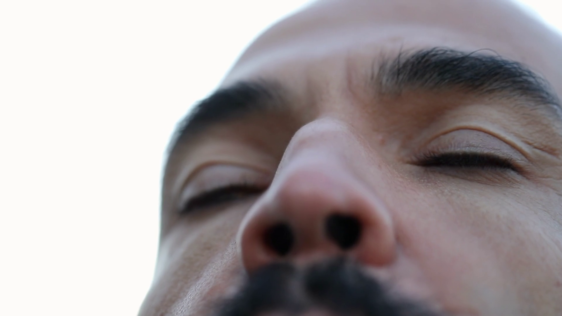 Man Opening Eyes With Hope Faith Close Up Stock Footage SBV-348633076 ...