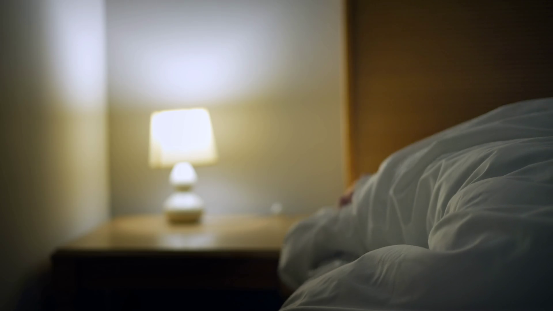 Man Waking Up Getting Out Of Bed In Middle Stock Footage SBV-348898194 ...