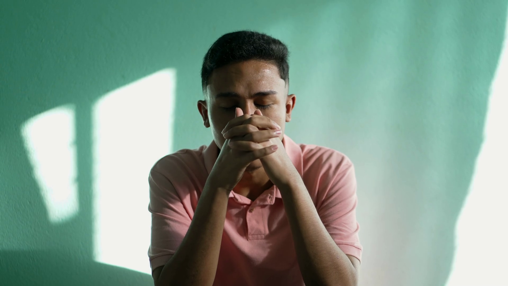 Hopeful Devotion: South American Man's Hands Stock Footage SBV ...
