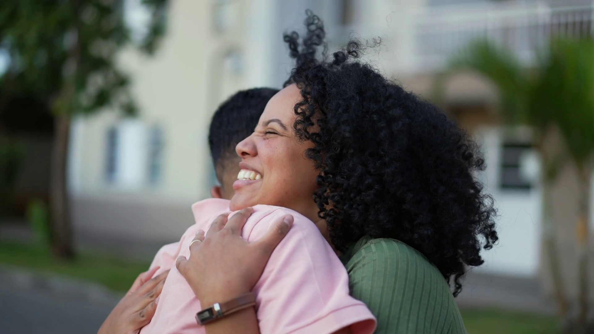 Genuine Embrace: Authentic Family Hug Stock Footage SBV-348389528 ...