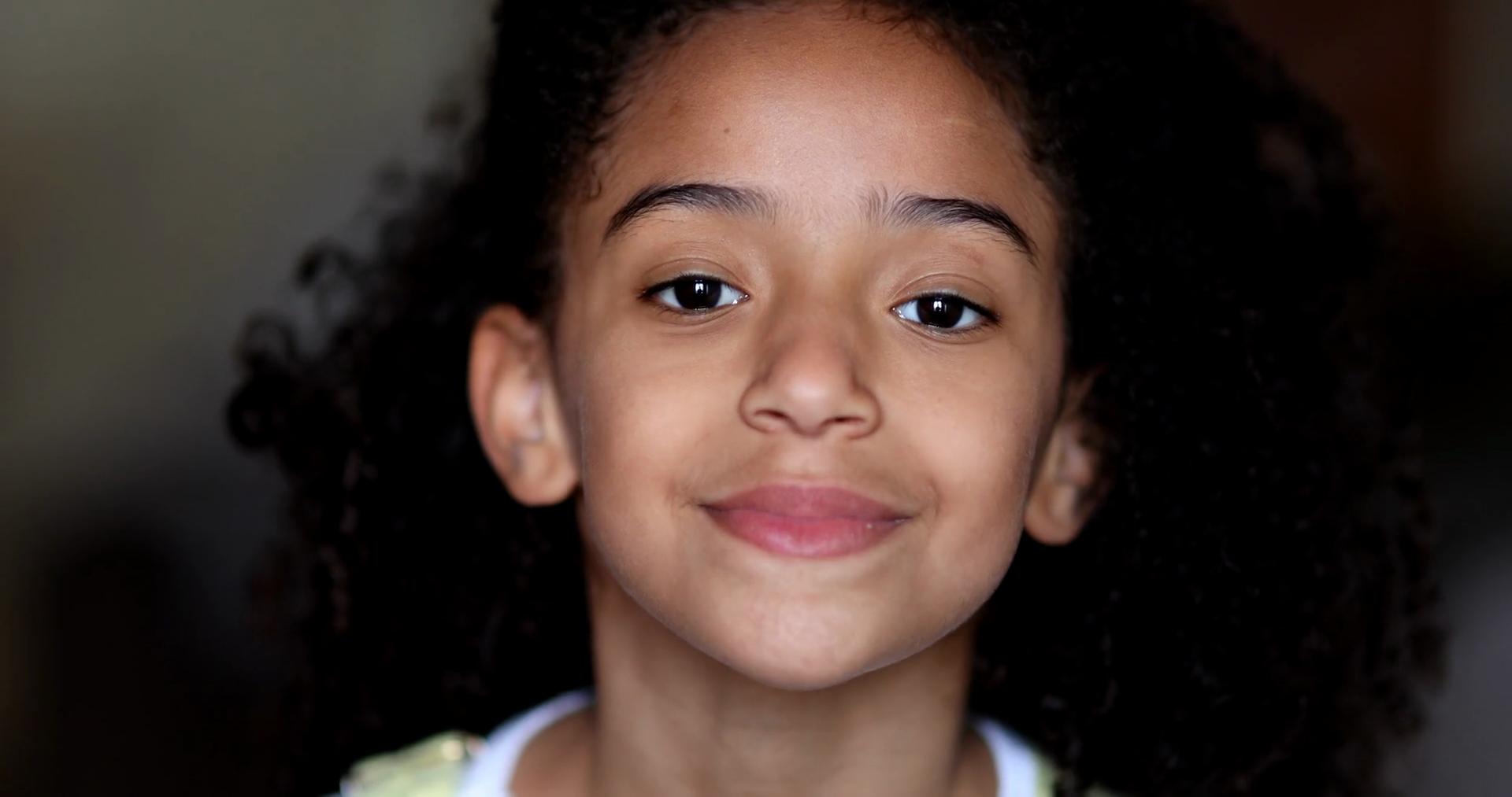 Portrait Of Mixed Race Little Girl Smiling Stock Footage SBV-348626003 ...
