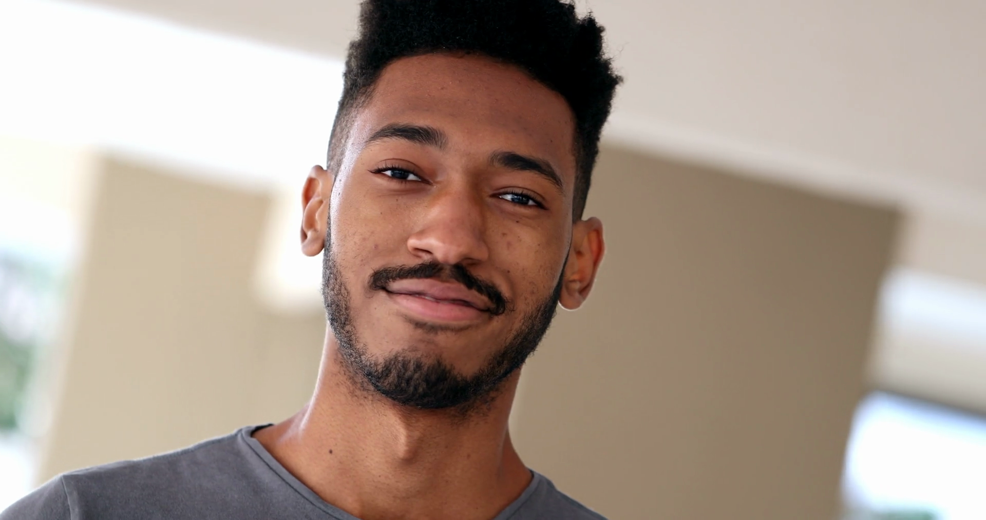 Portrait Of Smiling Mixed Race Young Man Stock Footage SBV-348626044 ...